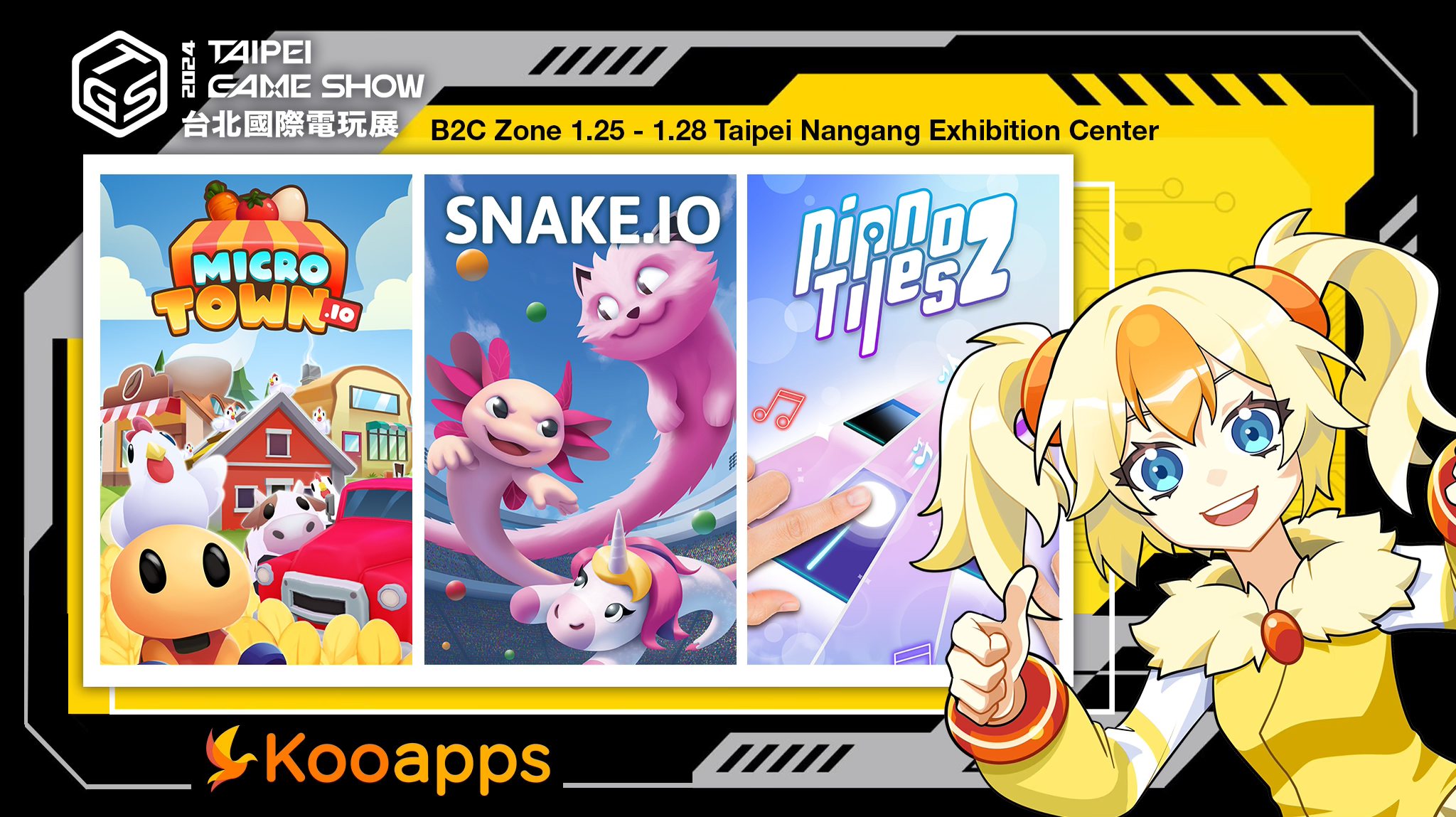Taipei Game Show 2024: Kooapps Showcases Town Management, Music, and Snake Games!